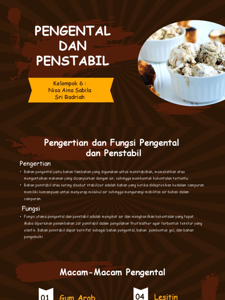 Pengental Dan Penstabil Kel 6 | PDF