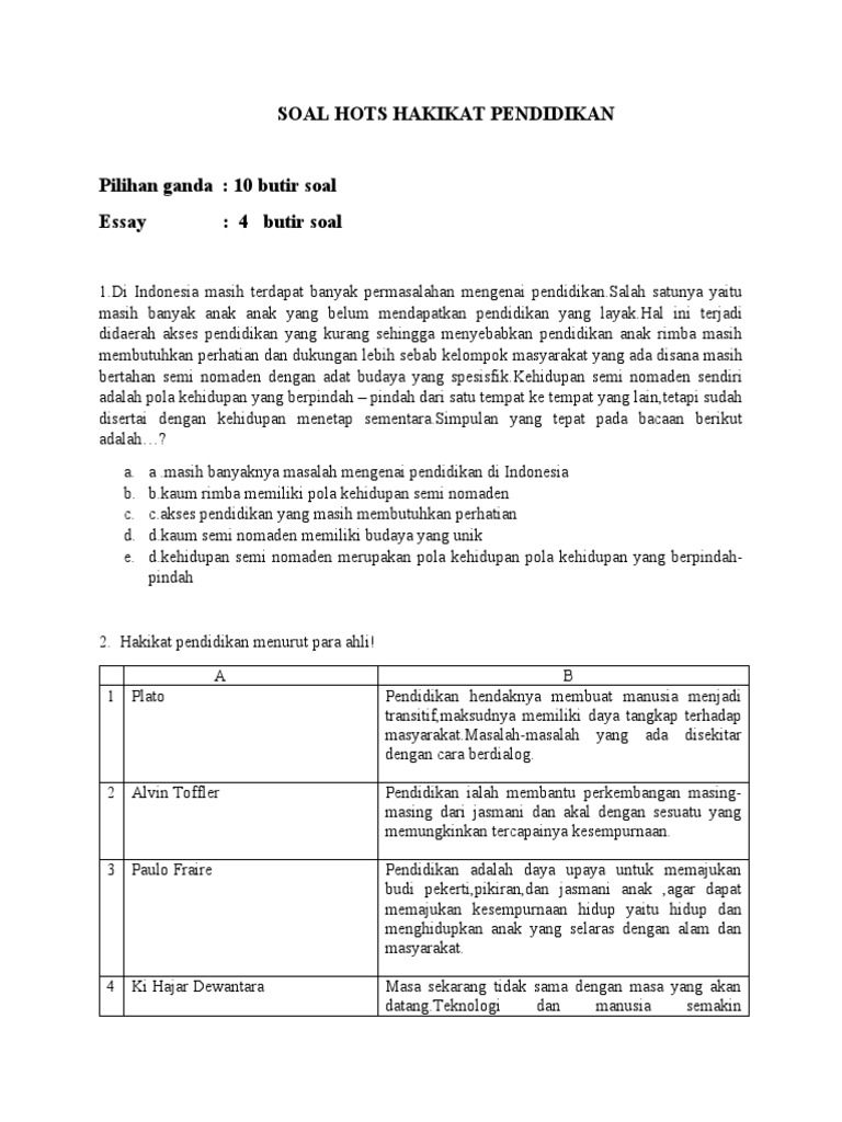 Kumpulan Soal Hots | PDF