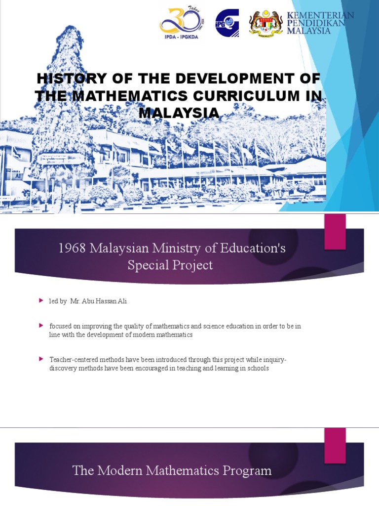 History of The Development of Mathematics in Malaysia | PDF ...