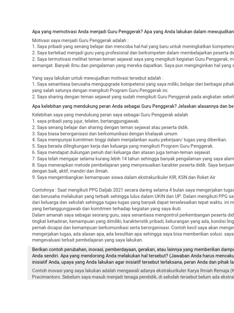 Esai Guru Penggerak | PDF