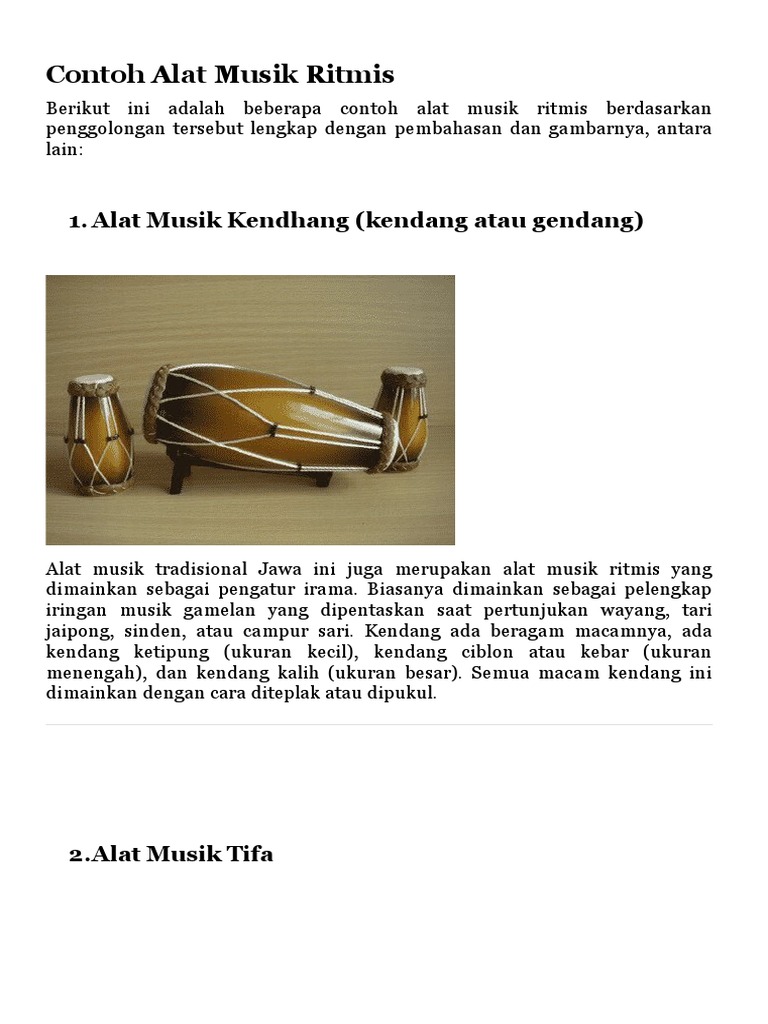Contoh Alat Musik Ritmis Pdf