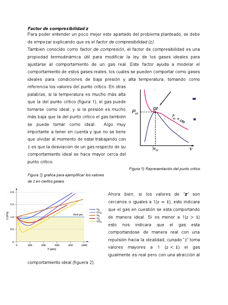 Factor de Compresibilidad Z | PDF | Gases | Solubilidad
