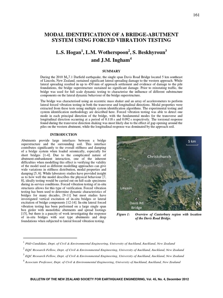 13 Modal Identification Of A Bridge Abutment System Using Forced