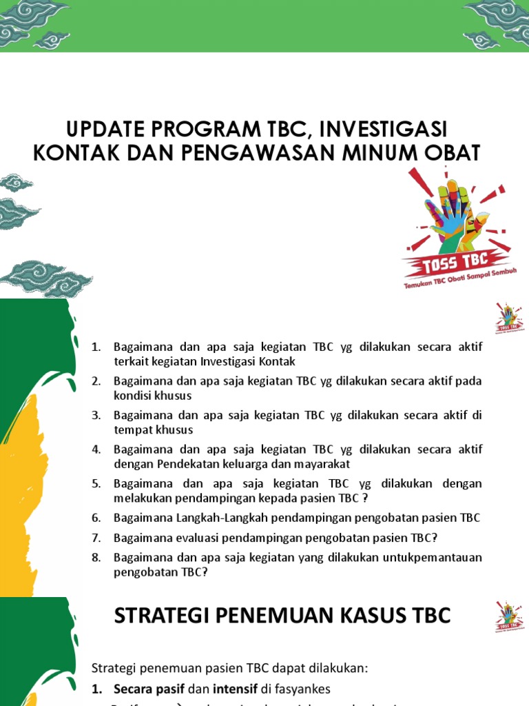 Update Program TBC, Investigasi Kontak Dan Pengawasan Minum Obat | PDF