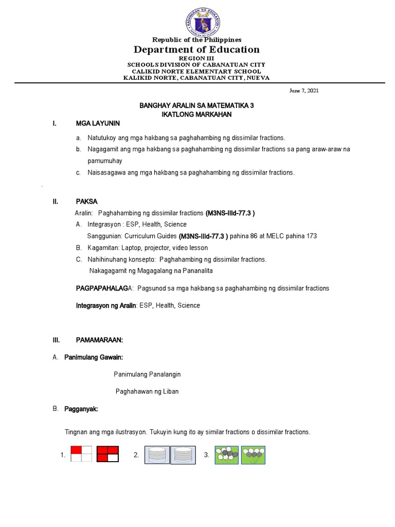 DLP-For-Observation Math 3 Q3 | PDF