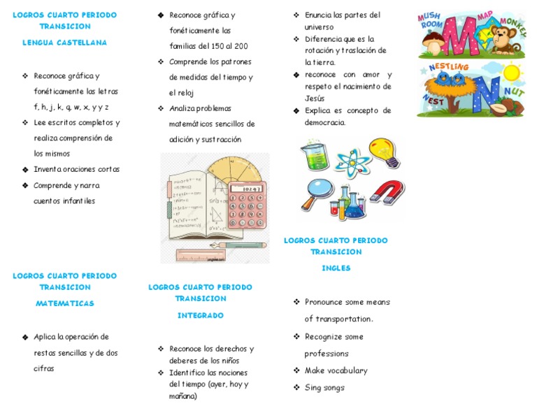 Logros Cuarto Periodo Transicion | PDF