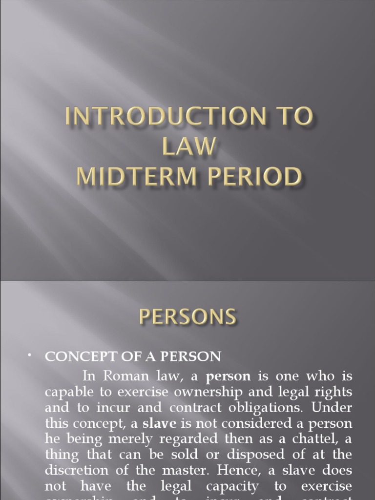 Introduction To Law | PDF | Ownership | Corporations