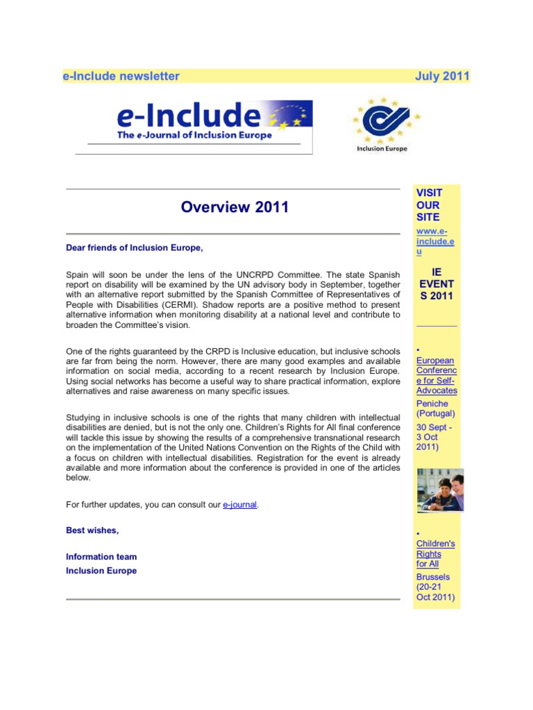 E Inclusion Newsletter | PDF