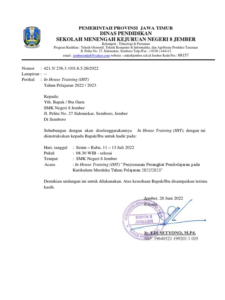 In House Training Kurikulum Merdeka 2022 | PDF