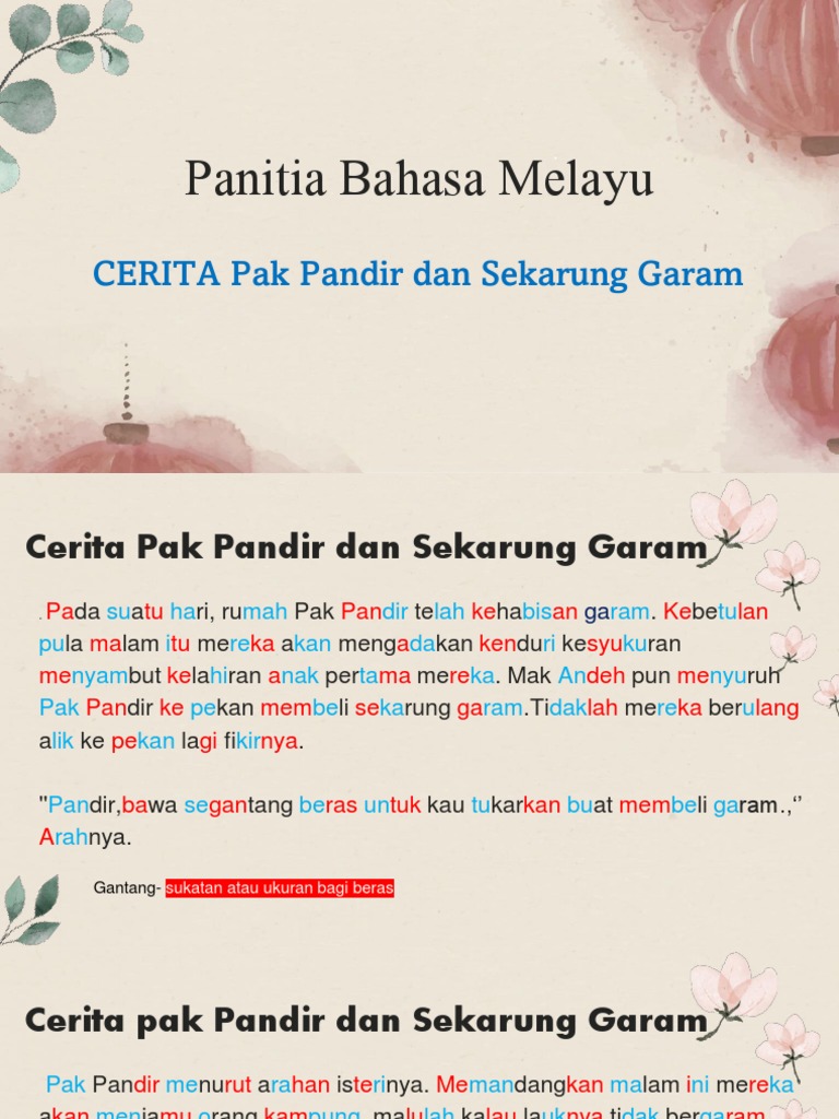 Pak Pandir Dan Sekarung Garam | PDF | Agama & Spiritualitas | Fiksi ...