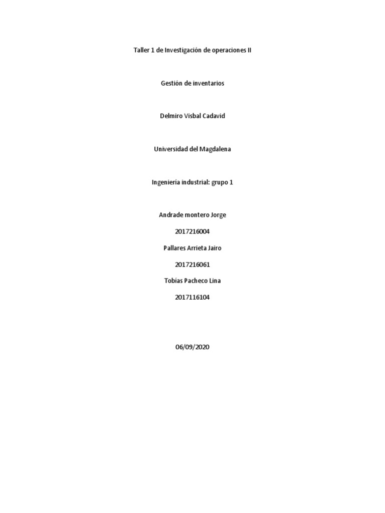 Actividad 1 - Andrade - Jorge - Pallares - Jairo - Tobías - Lina | PDF
