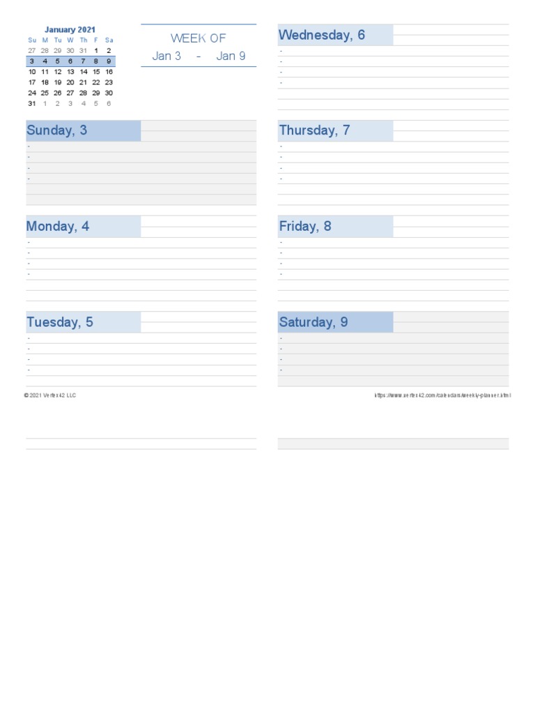 Weekly Planner Landscape | PDF | Easter | Rosh Hashanah