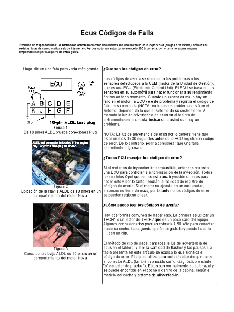 Ecus Codigos de Falla | PDF | Inyección de combustible | Tecnología de vehículos