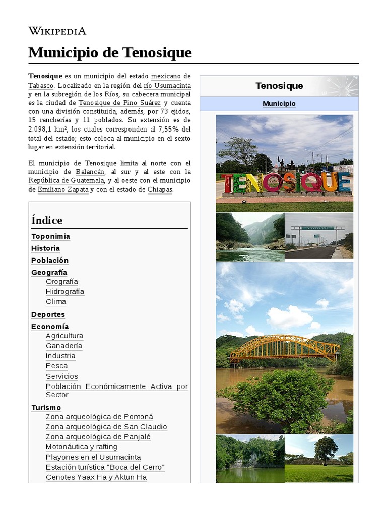Municipio de Tenosique | PDF