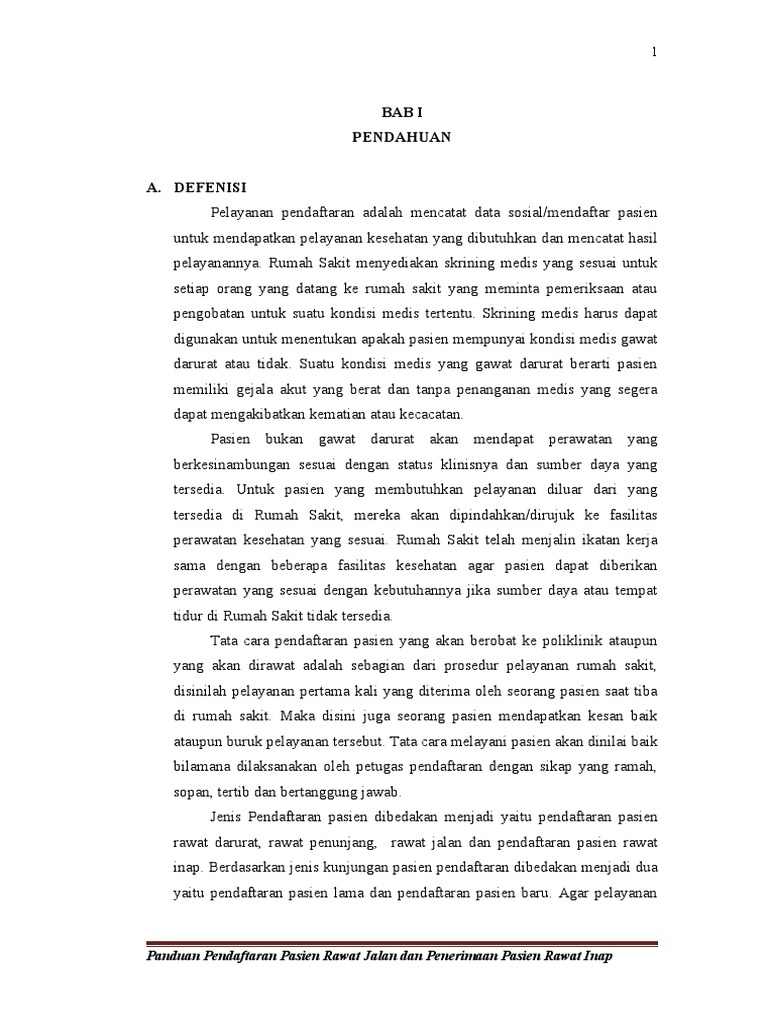 Panduan Pendaftaran & Penerimaan Pasien | PDF | Pengembangan Diri | Sains & Matematika