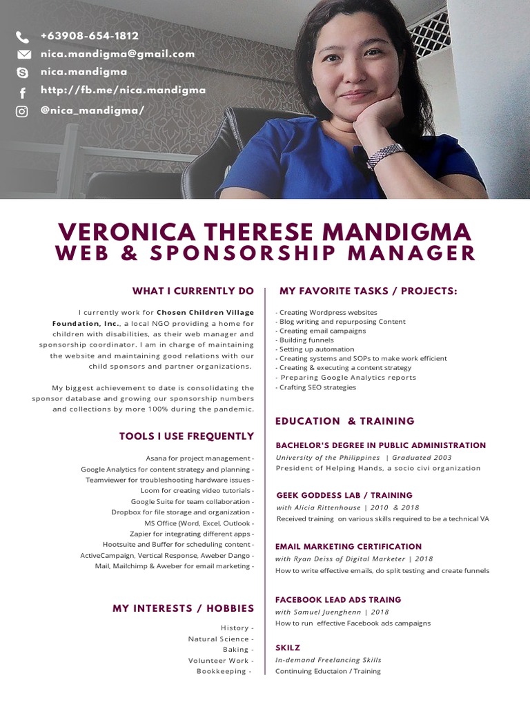 Resume - Nica Mandigma | PDF | Search Engine Optimization | Information ...