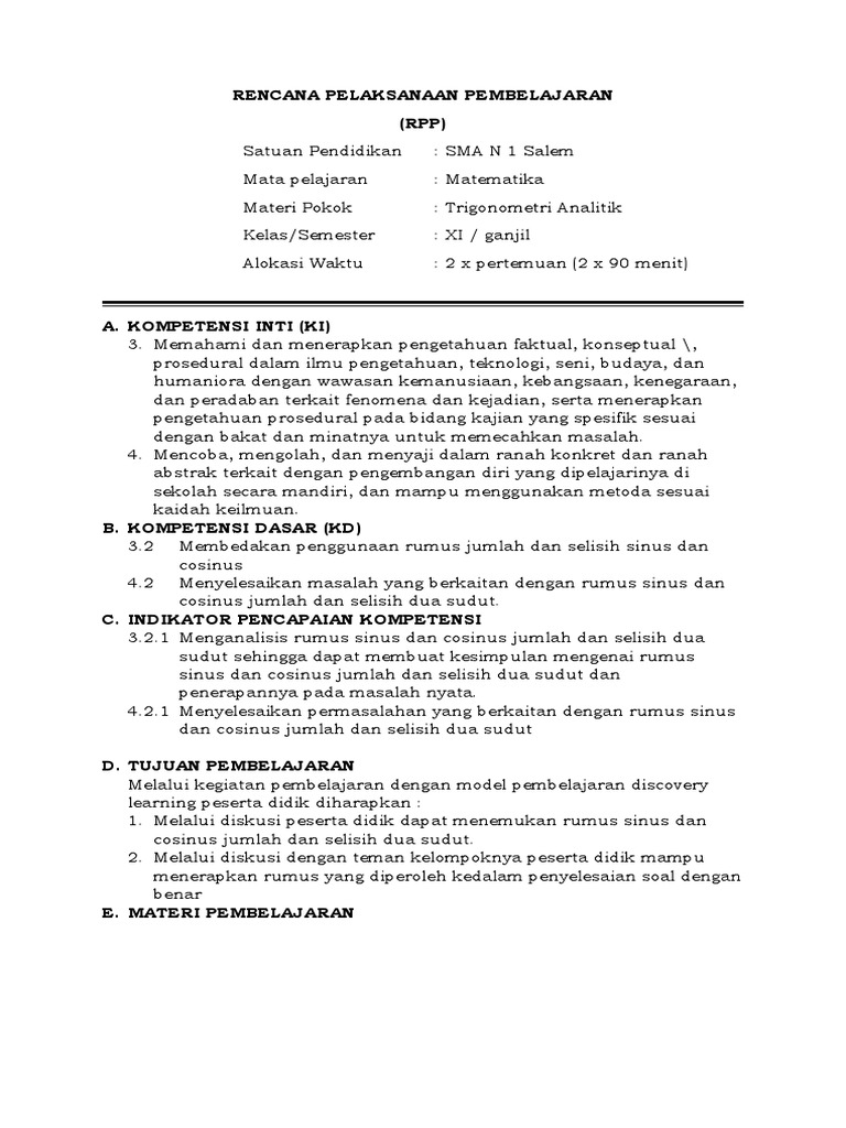 RPP Rencana Aksi PPG Daljab | PDF