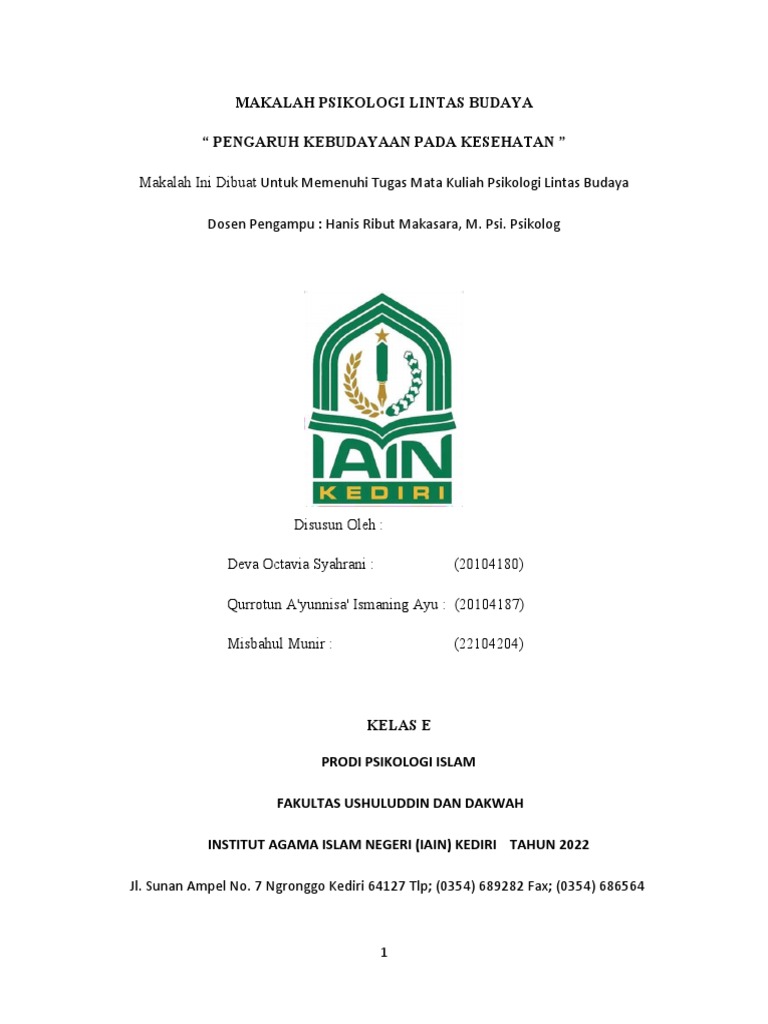 PLB - KEL - 7 - Pengaruh Budaya Pada Kesehatan | PDF