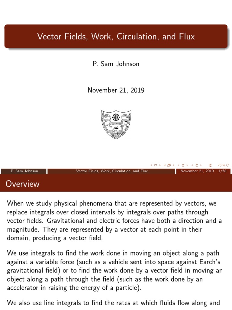 Vector Fields, Work, Circulation, and Flux | PDF | Flux | Integral