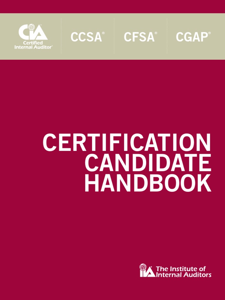 CIA Cfsa Ccsa Cgap Handbook | Identity Document | Professional ...