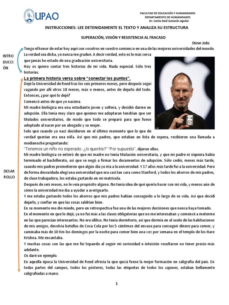 Discurso de Steve | PDF | Macintosh | Narración