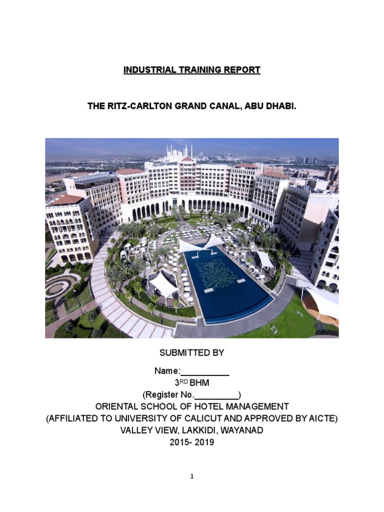 Training Report (2) 3 | PDF | Hospitality Industry