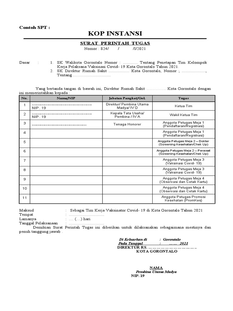Contoh SPT & Lap. Hasil | PDF