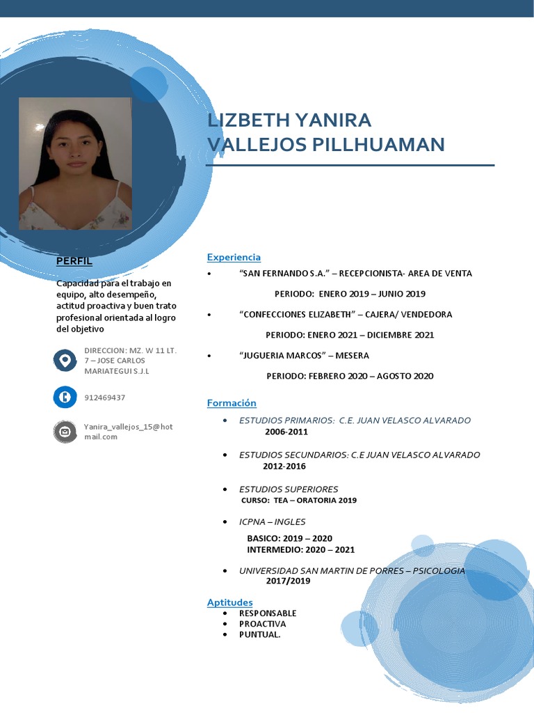 CV - Lizbeth | PDF