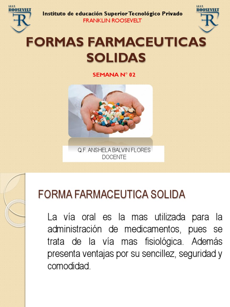 Formas Farmaceuticas Solidas | PDF | Medicamentos con receta | Tableta ...