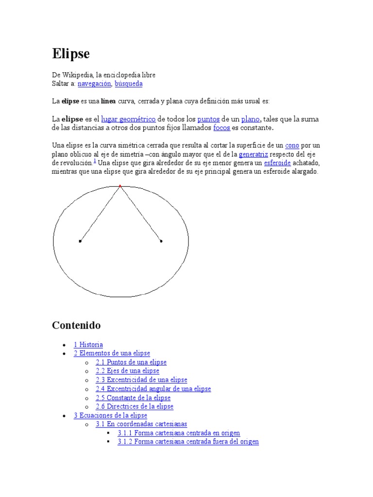 Elipse | PDF | Elipse | Matemáticas