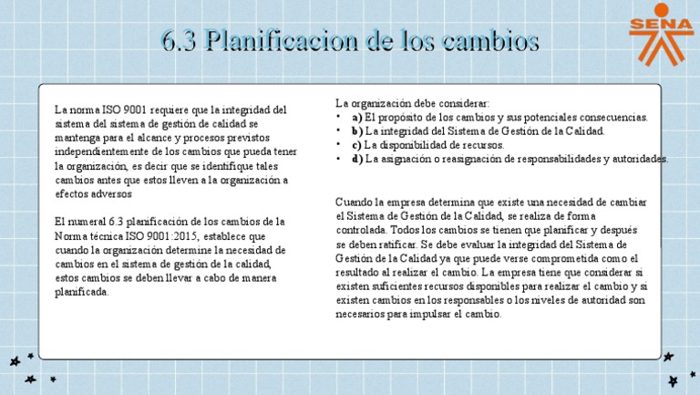 6.3 Planificacion de Los Cambios Sena | PDF 6.3 Planificacion de Los Cambios Sena | PDF