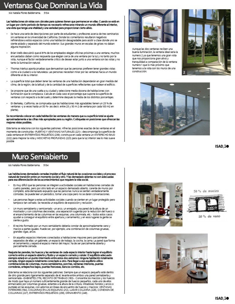 Ventanas Que Dominan La Vida y Muro Semiabierto | PDF