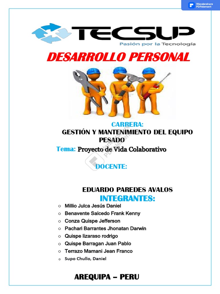 PVC Trabajo Tecsup | PDF | Desarrollo personal | Toma de decisiones por consenso