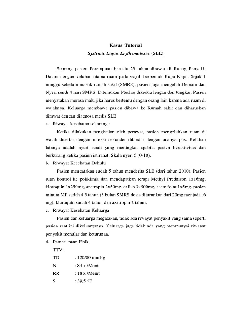 Kasus Tutorial Sle 2022 | PDF | Pengembangan Diri | Kesehatan Holistik