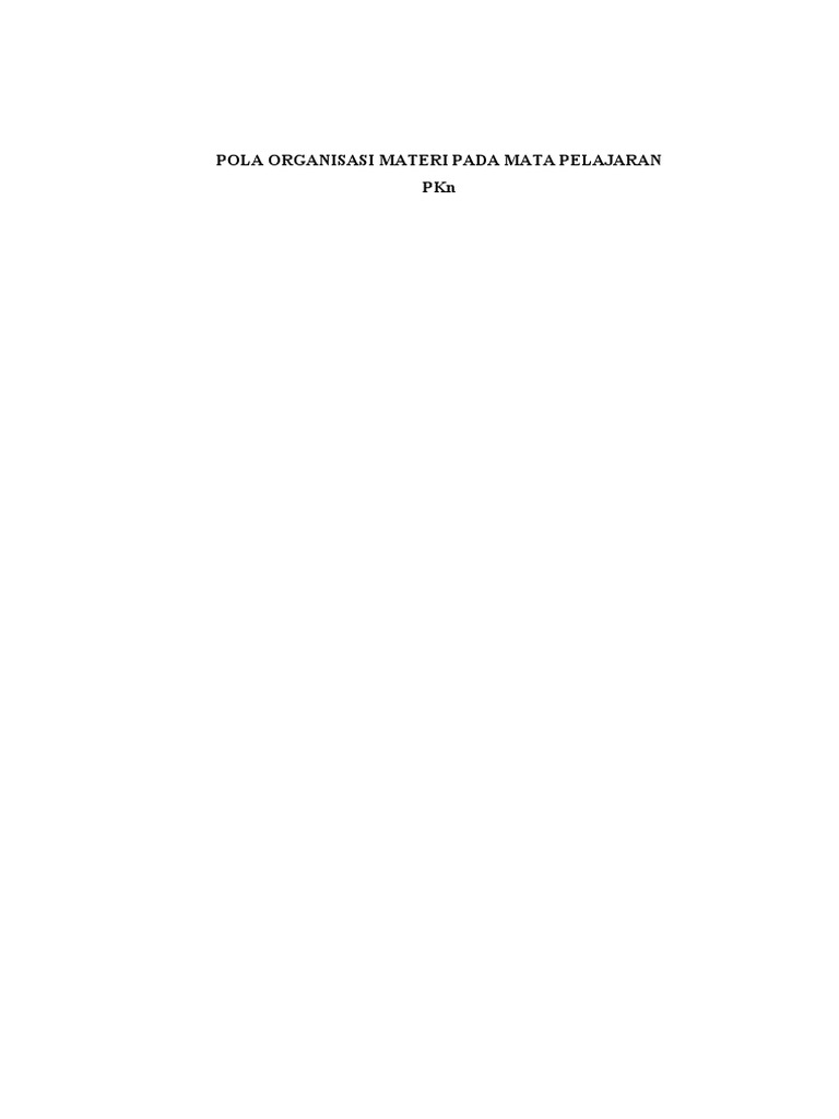 Kurikulum PKn-1 | PDF