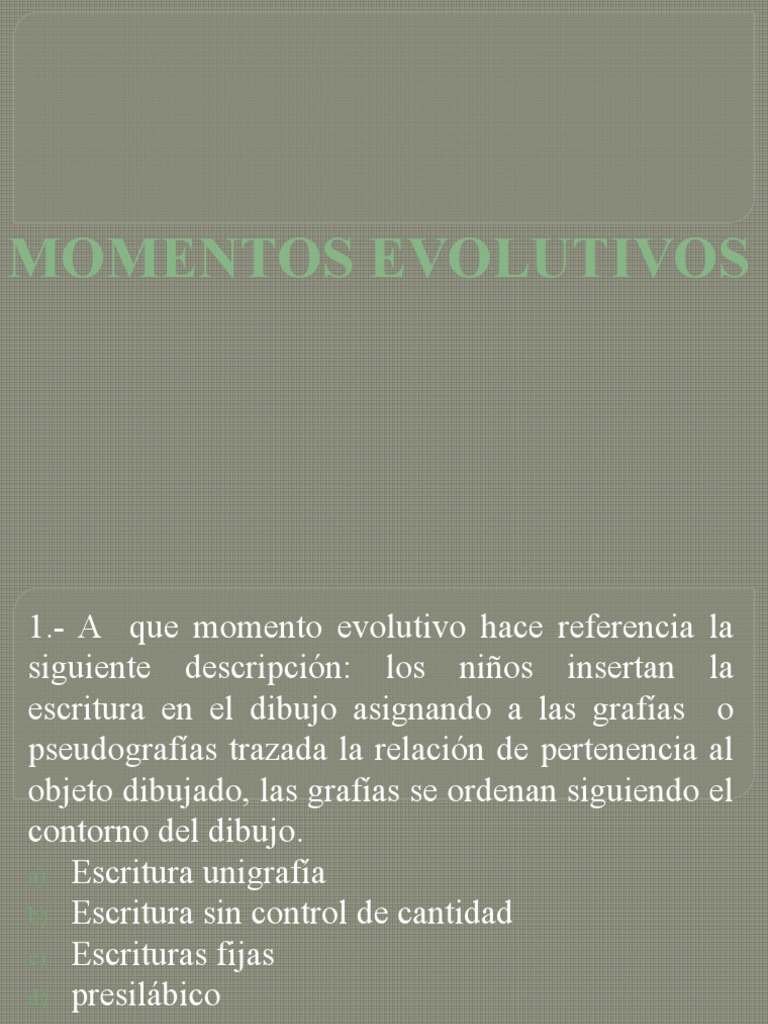 Secuencias de Momentos Evolutivos | PDF | Sílaba | Escritura
