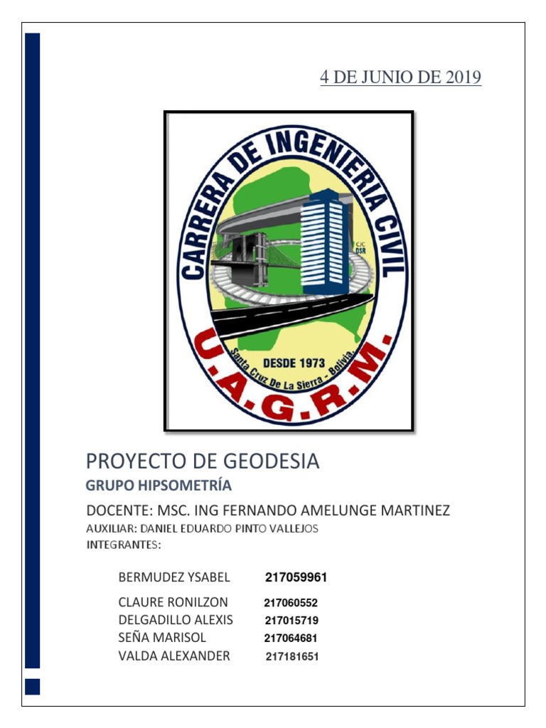 PROYECTO DE GEODESIA Final | PDF | Sistema de Posicionamiento Global | Geodesia