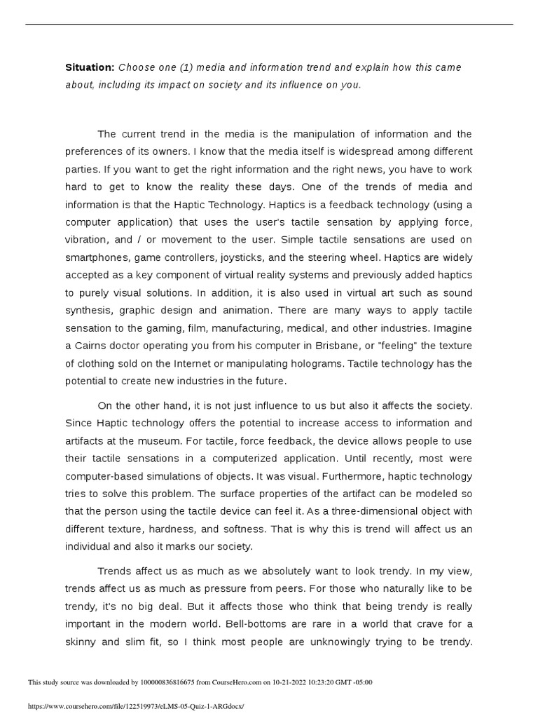 eLMS 05 Quiz 1 ARG | PDF | Computing | Cognitive Science