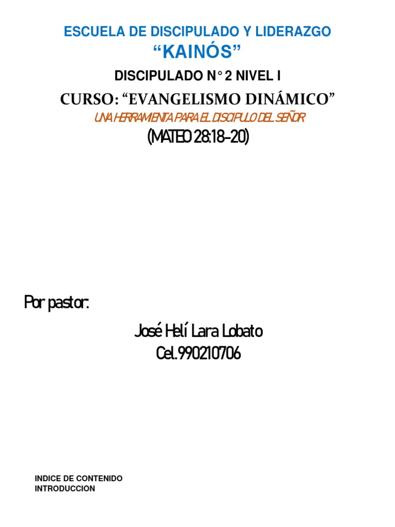 Escuela de Discipulado y Liderazgo | PDF | Evangelio de Mateo | Jesús
