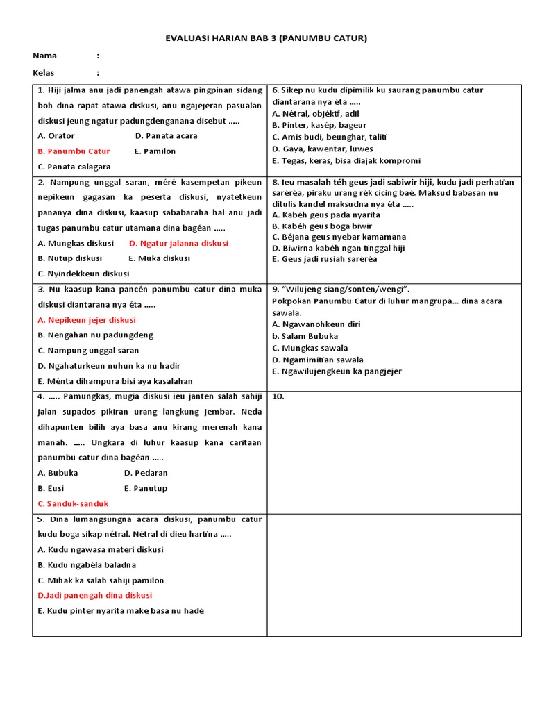 Ulha Kelas 11 Bab Panumbu Catur | PDF