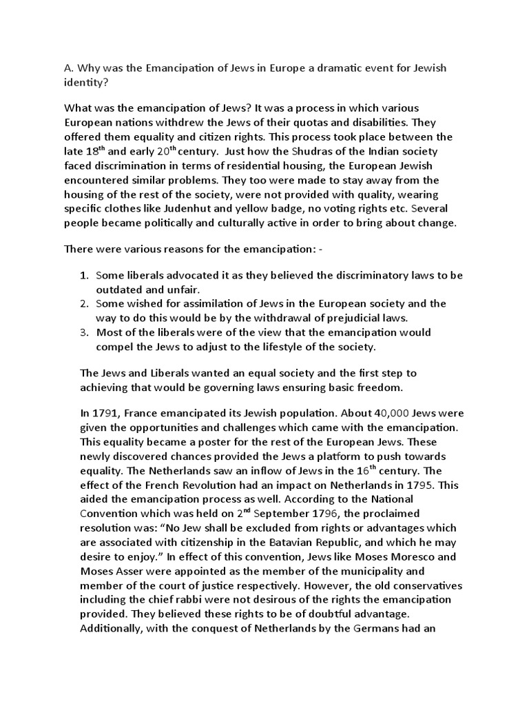 Judaism Workshop Essay | PDF | Jews And Judaism | Ethnoreligious Groups