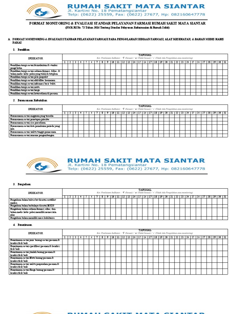 Monev Standar Pelayanan Farmasi | PDF
