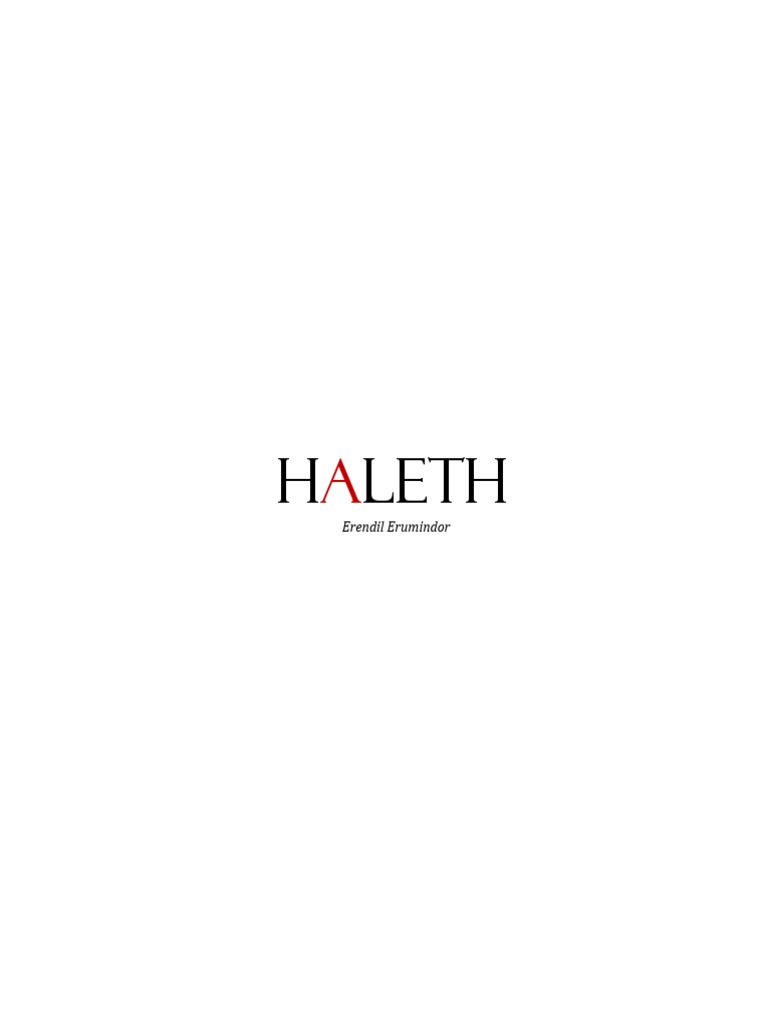 Haleth - Fanfiction LOTR | Descargar gratis PDF | Elf (Tierra Media)