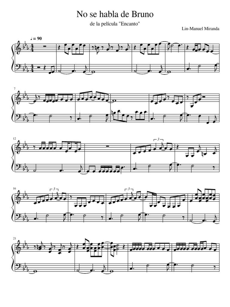 Partitura de "No se habla de Bruno" | PDF