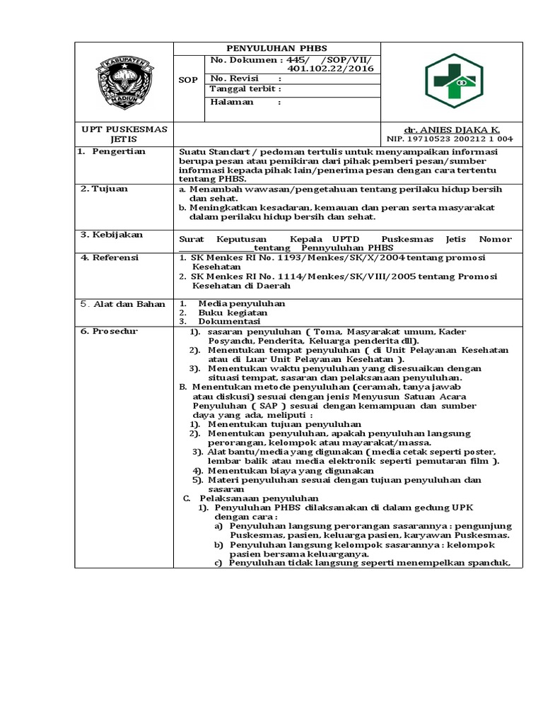 Panduan Penyuluhan PHBS di Puskesmas | PDF