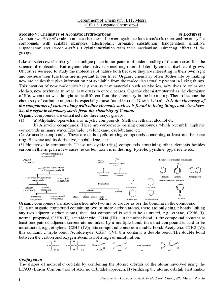 V Aro Hydrocarbons | PDF | Aromaticity | Chemical Reactions