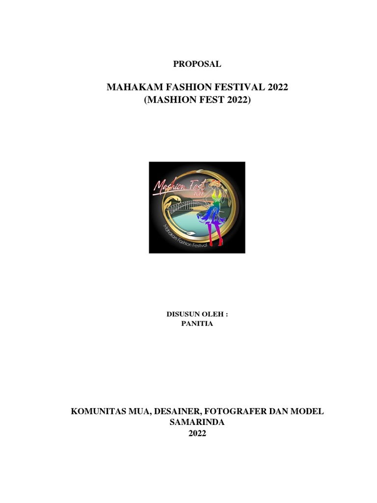 Proposal Mashion Fest 2022 - 1 | PDF | Seni