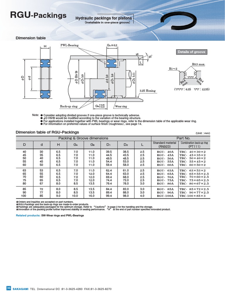 RGU SEAL | PDF | Mechanical Engineering | Manufactured Goods