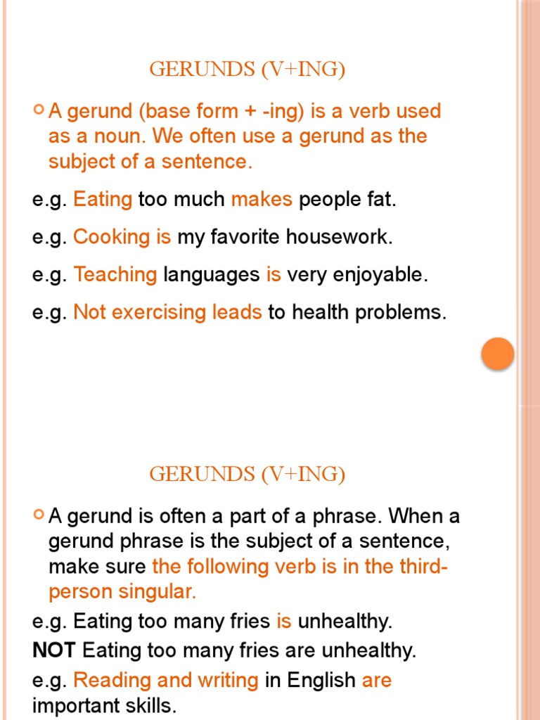 Gerund and Infinitives - B2gin100p | PDF | Verb | English Language