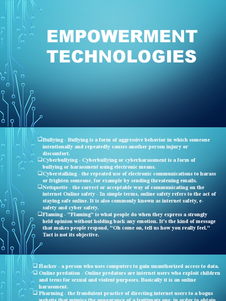 Emtech | PDF | Cyberbullying | Internet